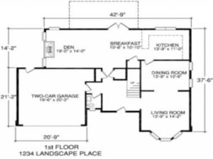 Inspiring Simple House Blueprints With Measurements Simple House Floor ...